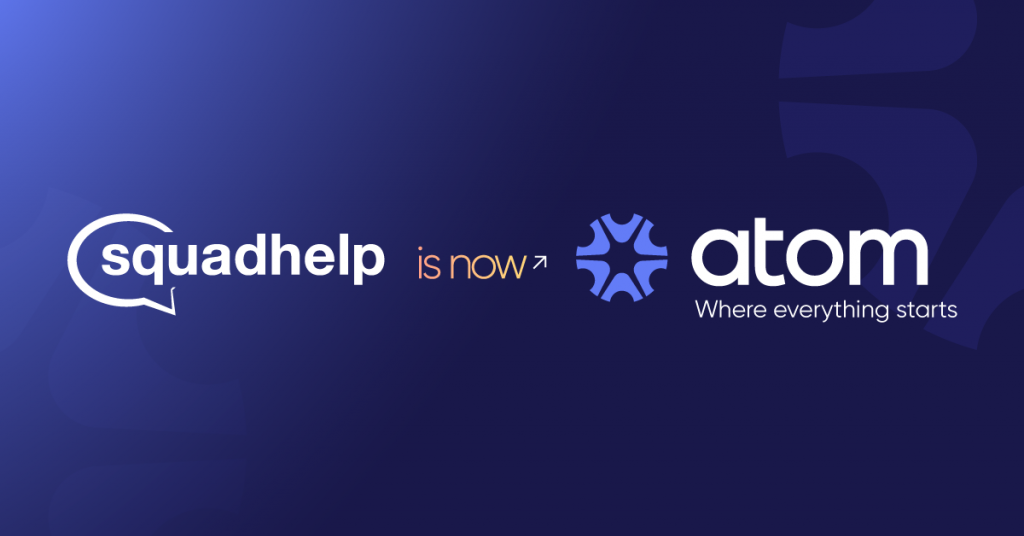 Squadhelp Rebrands to Atom: Leading by Example with Ultra-Premium Domain Atom.com - Smart Branding